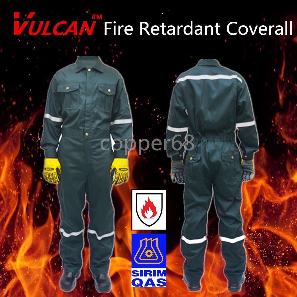 VULCAN SIRIM DOSH Approved Dark Green Fire Retardant Coverall | FRC ...