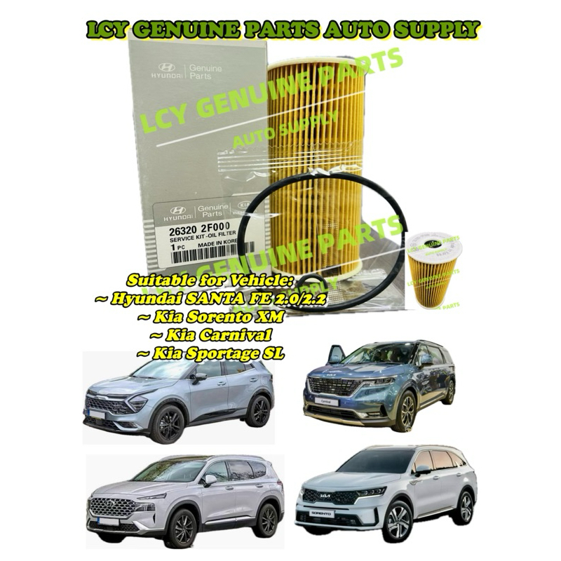 HYUNDAI SANTAFE 2.0/2.2, KIA SORENTO XM 2.2, CARNIVAL, SPORTAGE SL OIL ...