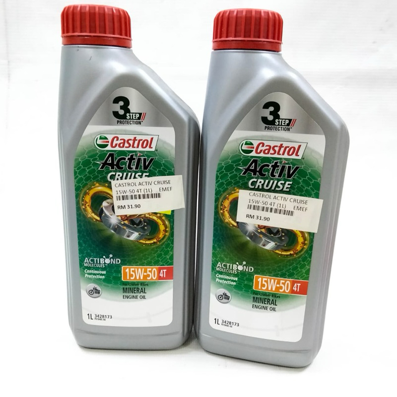 CASTROL GO ACTIV CRUISE 15W-50 4T (1 LITRE) ENGINE OIL MOTORCYCLE ...