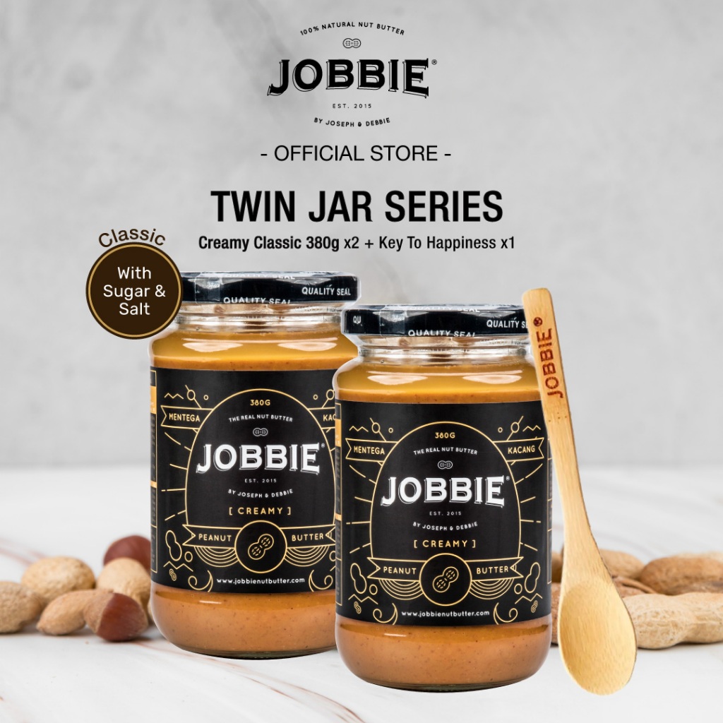 JOBBIE Peanut Butter Twin Jar Series + 1x JOBBIE Key To Happiness ...