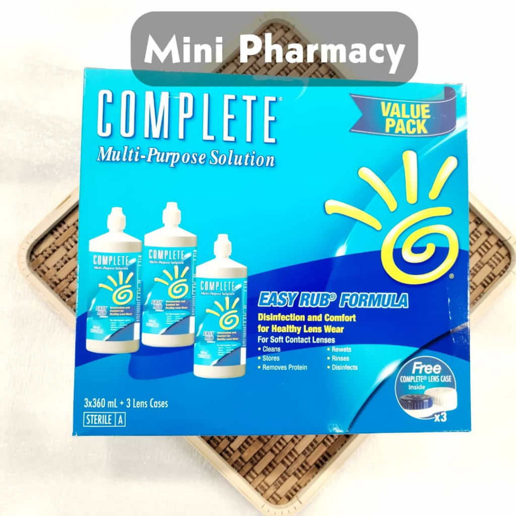 Complete Multi - Purpose Solution for Soft Contact Lens 114040 3 x ...