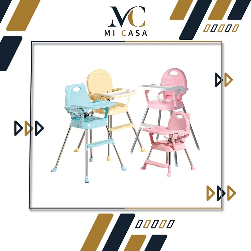 𝗠𝗜 𝗖𝗔𝗦𝗔 Kerusi Makan Bayi Keselamatan Tinggi Boleh Laras Kerusi Makan ...