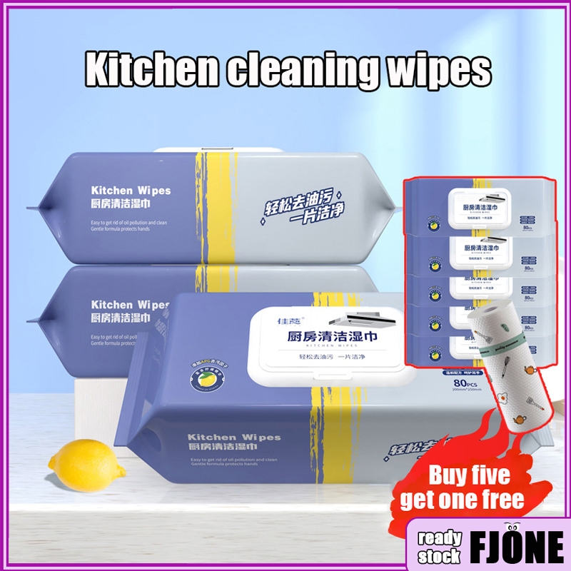 Buy five, get one free Kitchen Wipes Disposable Wet Wipes Strong ...