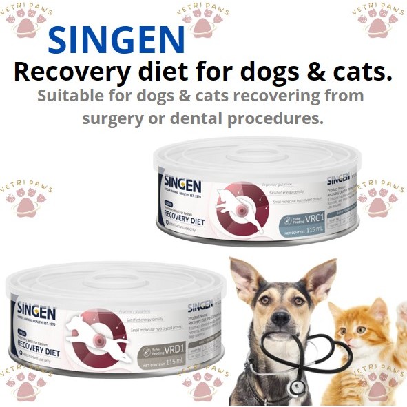 SINGEN RECOVERY DIET FOR DOG & CAT 狗猫生病术后产后绝育康复半流质营养罐 【康复期】 | Shopee ...