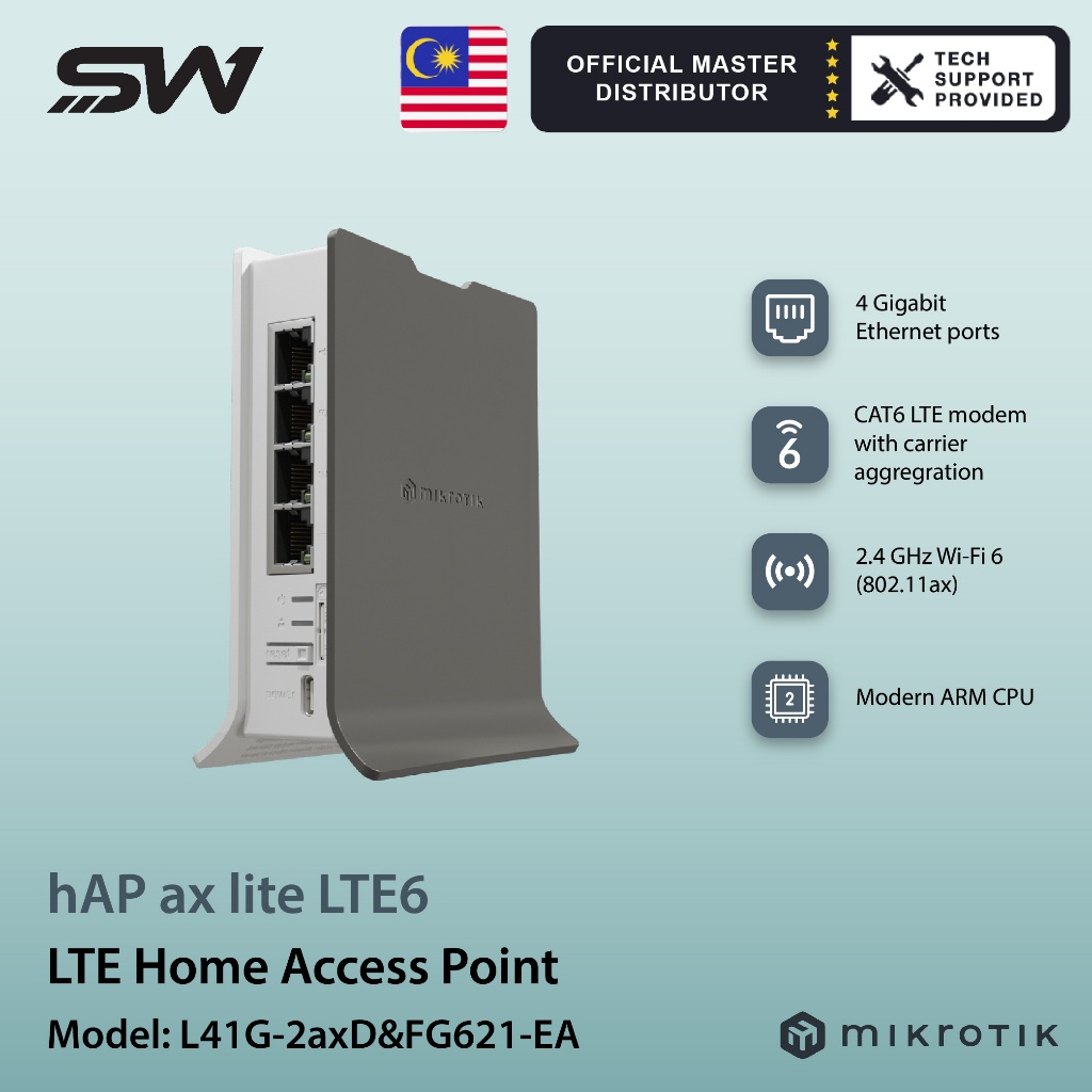Mikrotik LTE home access point - hAP ax lite LTE6 | Shopee Malaysia
