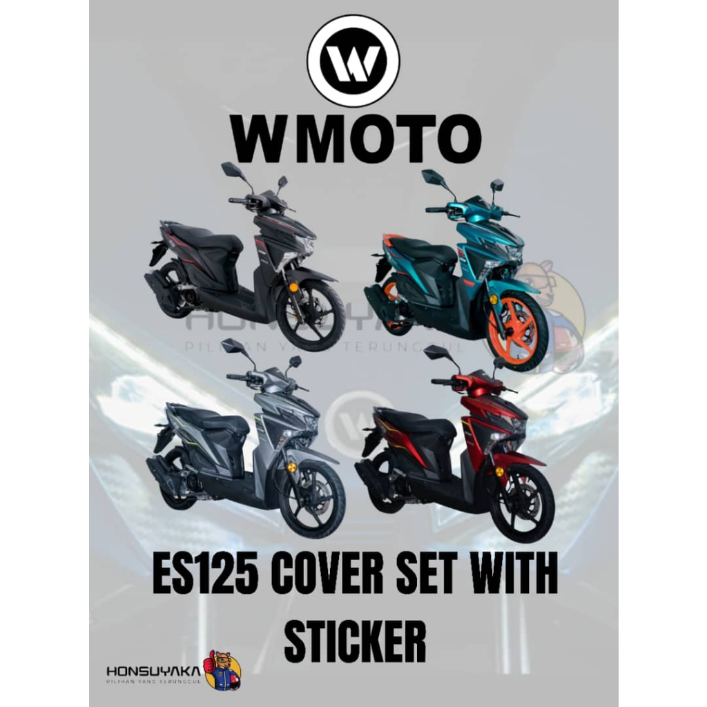 WMOTO ES125 COVER SET WITH STICKER (2021 EDITION) ORIGINAL | Shopee ...