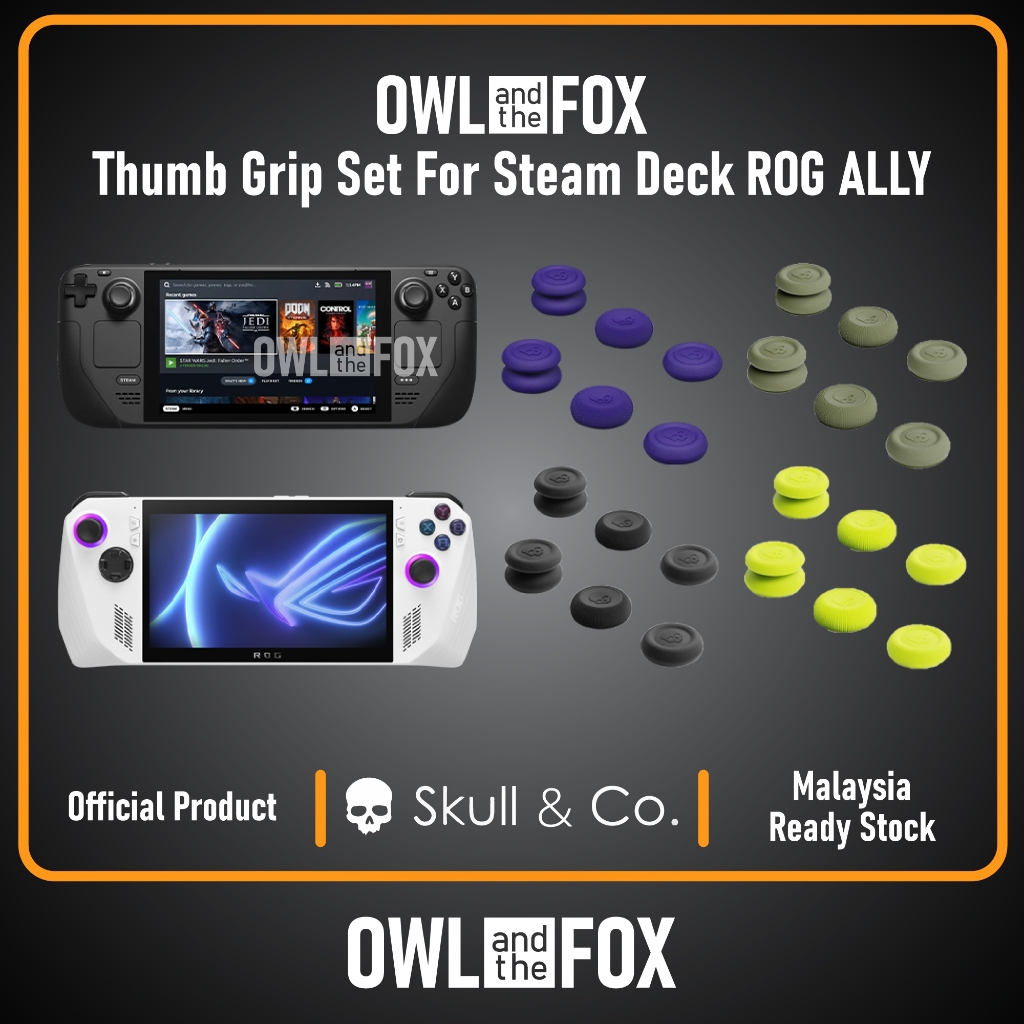 Skull & Co Steam Deck / ROG Ally Thumb Grip Set Joystick Cover Case ...