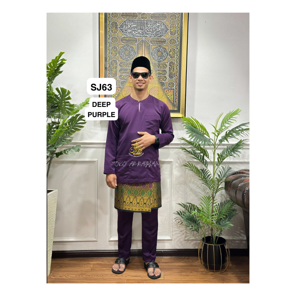 BAJU MELAYU JOHOR PLUS SIZE DEEP PURPLE BAJU MELAYU JOHOR BAJU MELAYU ...