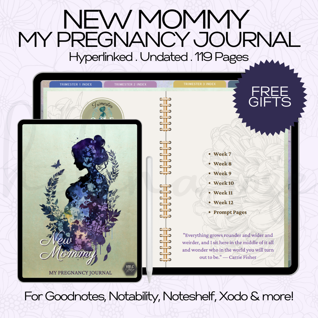 New Mommy My Pregnancy Journal, Pregnancy Planner, Digital Planner ...