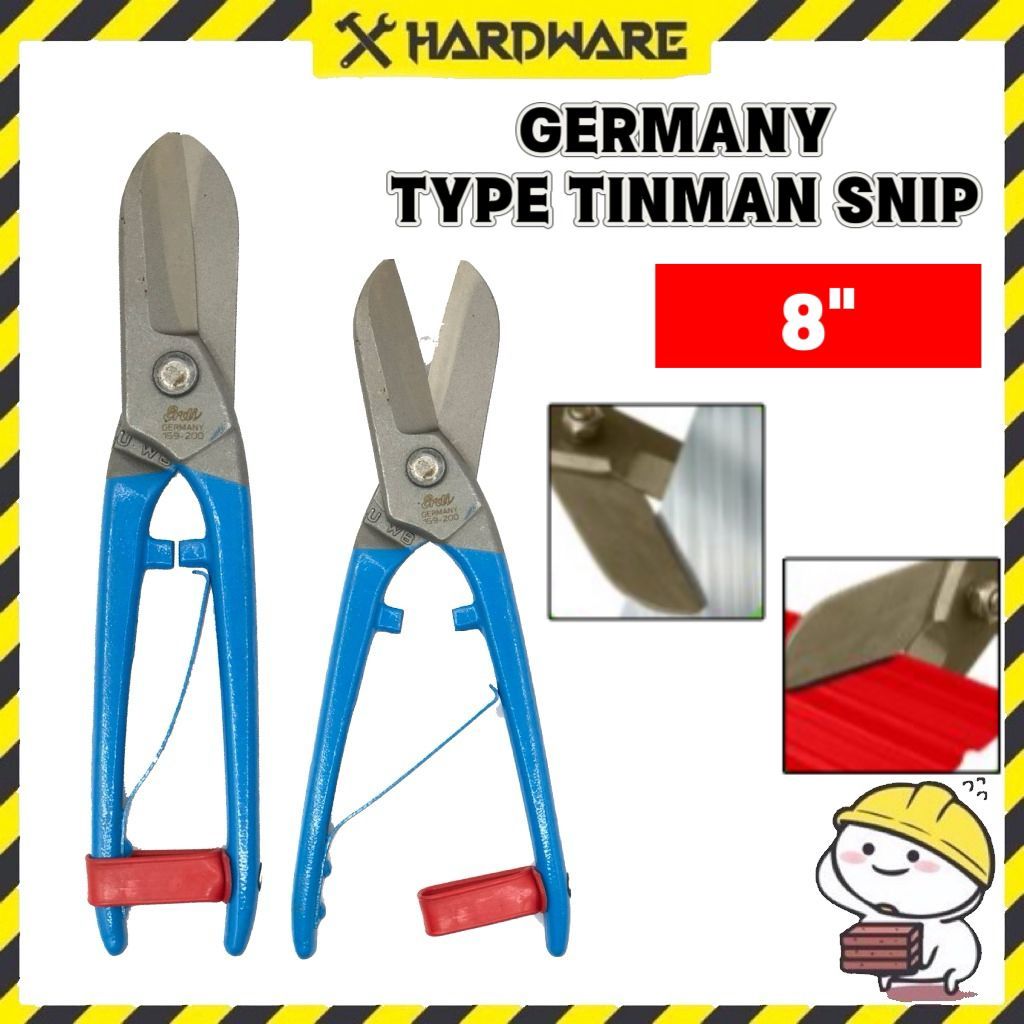 8" GERMANY TYPE TINMAN SNIP CUTTER/ZINC CUTTER/AVIATION SNIP/GUNTING ...