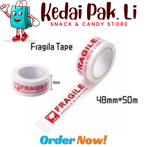 [KPL] Fragile Opp Tape 48mm*50meter*50micron | Shopee Malaysia
