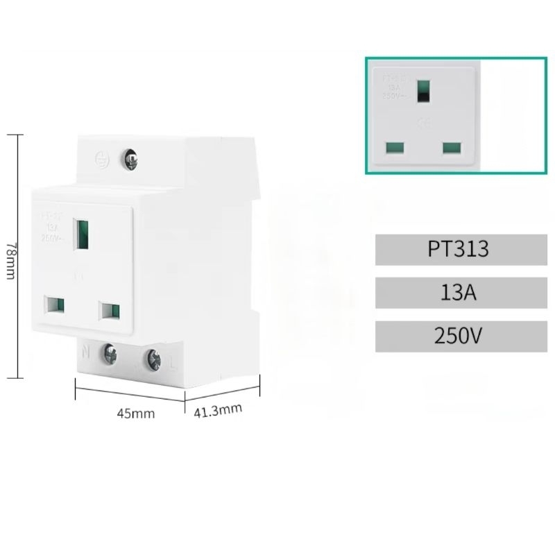 Au Cn Uk Ac30 35mm Din Rail Mount Modular Socket Universe Modularized