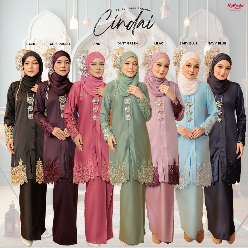 [Raya 2024] Kebaya Lace CINDAI ByReefa Collection | Kurung Lace ...