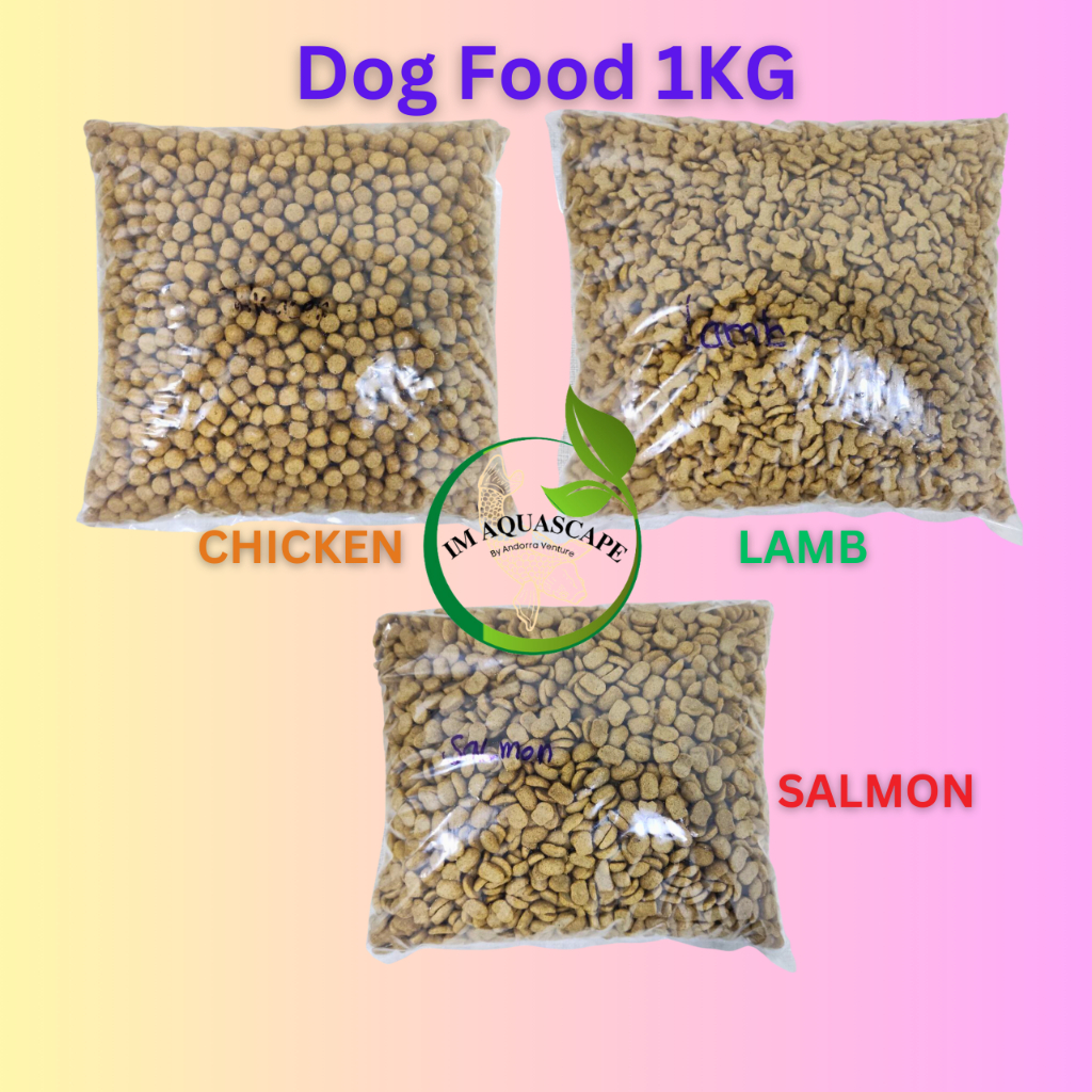 Dog Food 狗糧 Chicken Salmon Lamb Flavour 狗粮 Makanan Anjing 1KG | Shopee ...