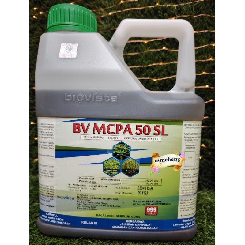 4L BV MCPA 50SL / Racun Rumpai / MCPA-potassium / Keladi Agas Rumput ...