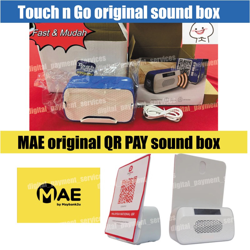 Mae Qr Pay Sound Box And Touch 'n Go E Wallet Soundbox Ready stock ...