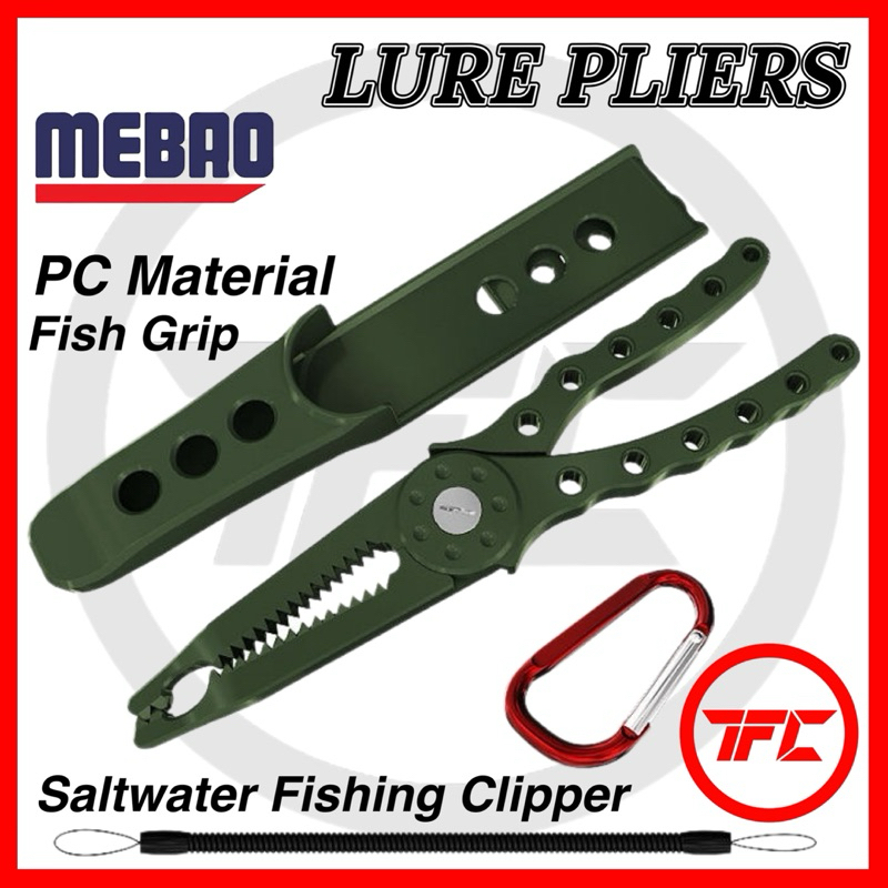 MEBAO PC Lure Pliers Fish Grip Gripper Saltwater Fishing Clipper Hanger ...