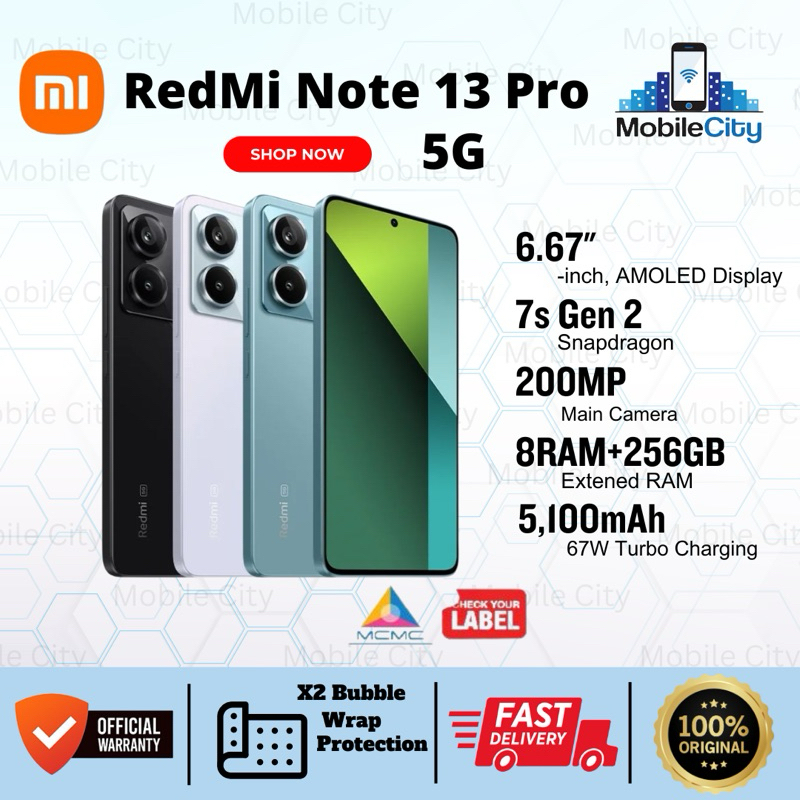 [ READY STOCK ] RedMi Note 13 Pro 5G (8RAM + 256GB) | RedMi Note 13 Pro ...