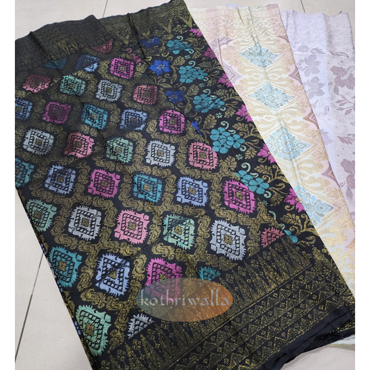 SAMPIN BUNGA TENUN SONGKET PREMIUM 36 INCI FLORAL DESIGN VIP | Shopee ...