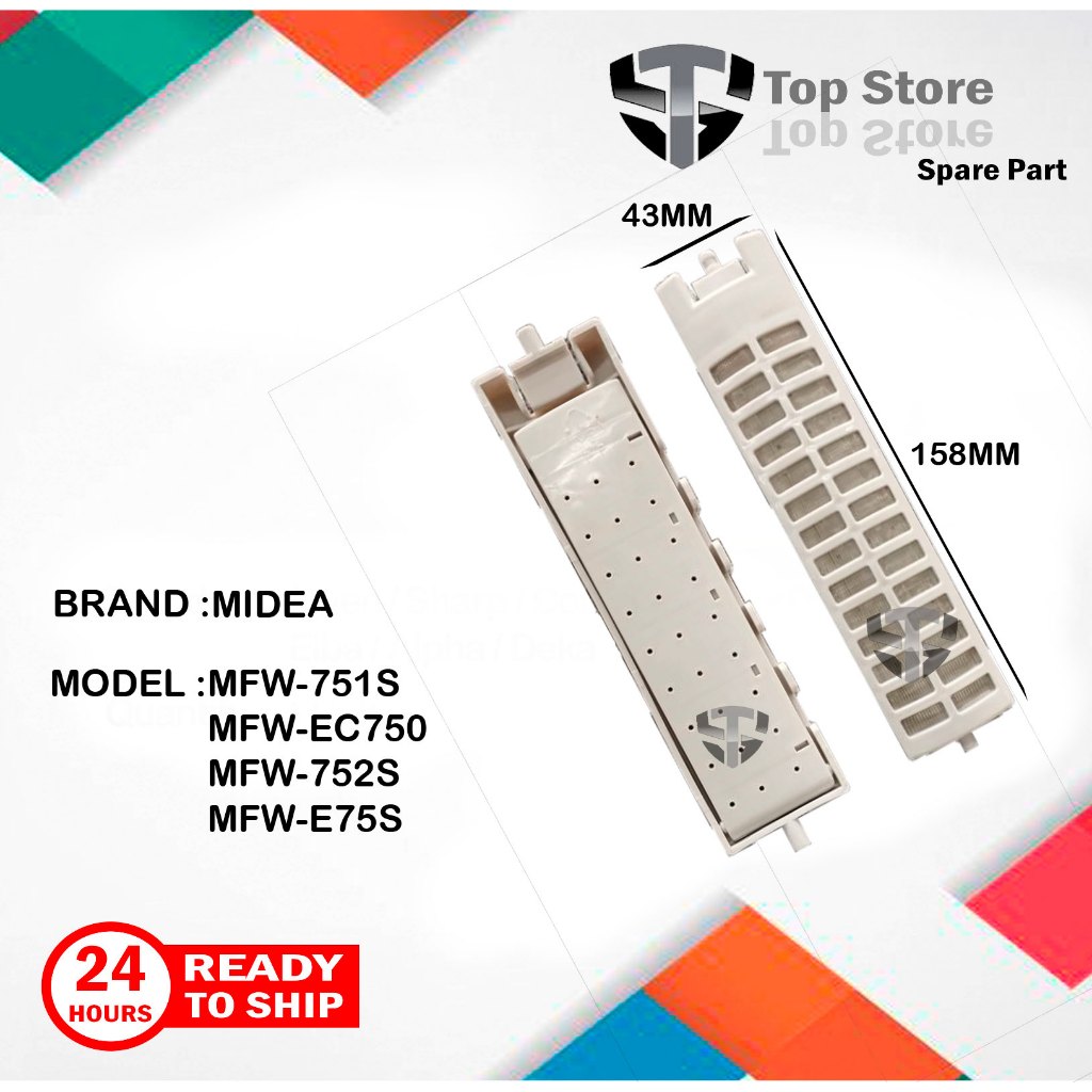 midea Washing Machine Filter Dust mfw-751s/mfw-ec750/mfw-752s/mfw-e75s ...