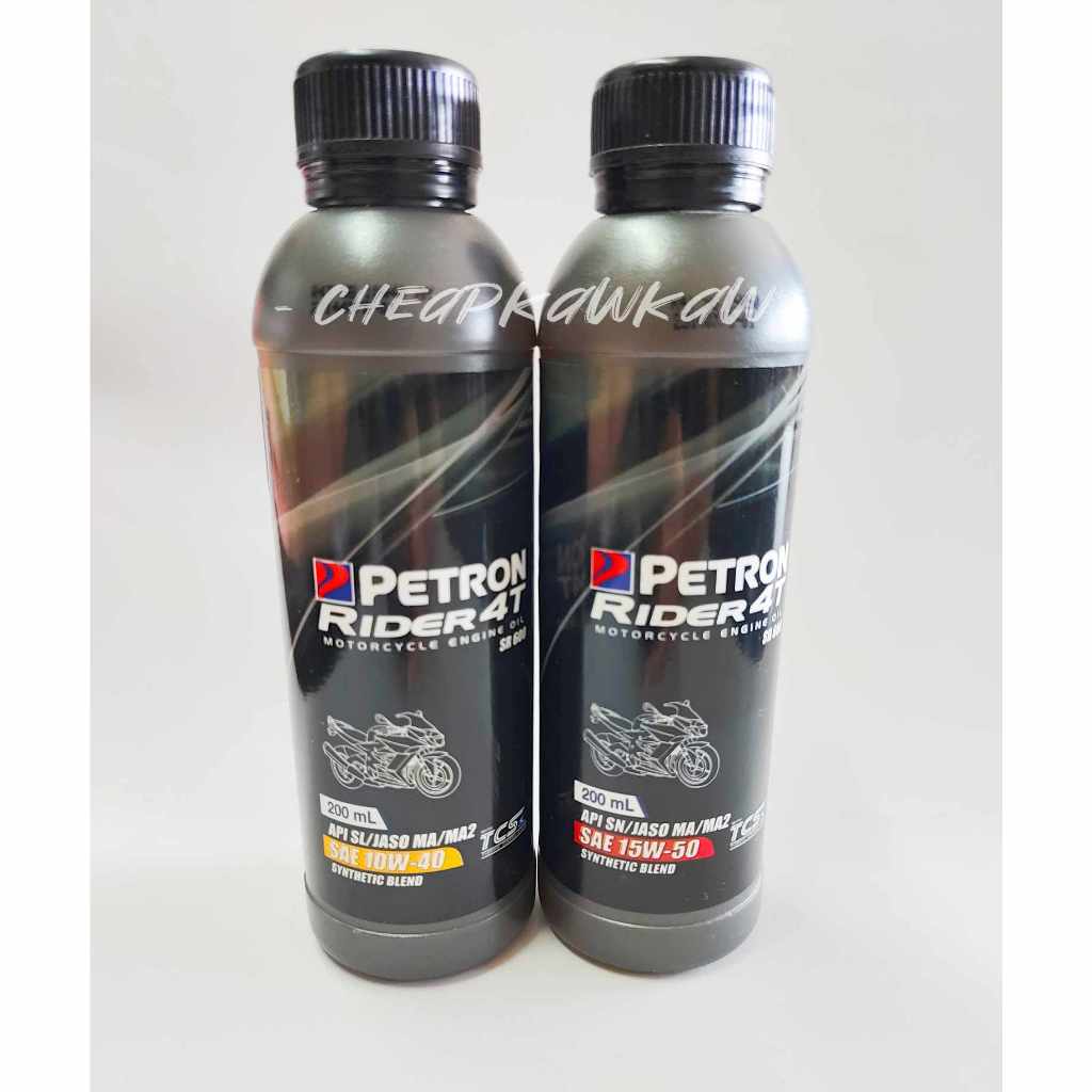 PETRON 4T RIDER 100% Original Motor Engine Oil 200ml - Synthetic Blend ...