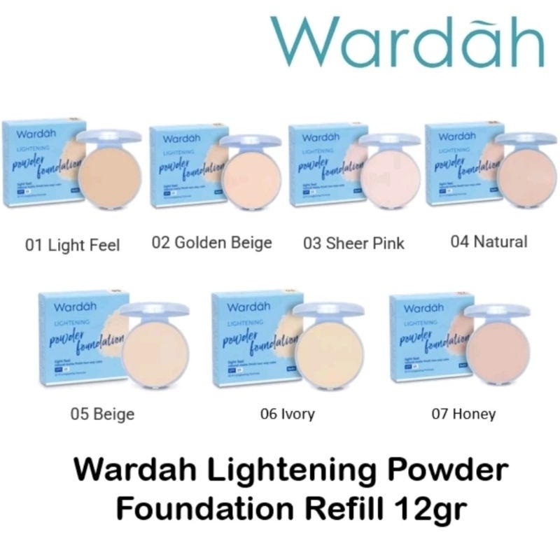 Wardah Lightening Powder Foundation Light Feel SPF40 PA++++12g (New ...