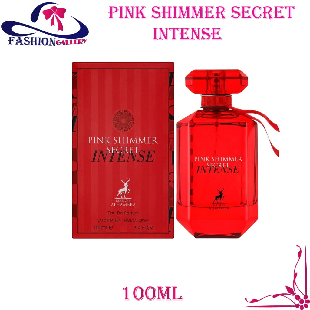 PINK SHIMMER SECRET INTENSE 100ML BY MAISON ALHAMBRA EDP PERFUME SPRAY ...