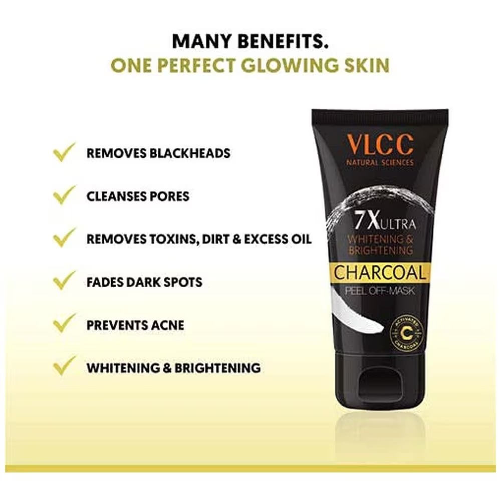 VLCC 7X ULTRA PROMO WHITENING AND BRIGHTENING CHARCOAL PEEL OFF MASK 100G | Shopee Malaysia