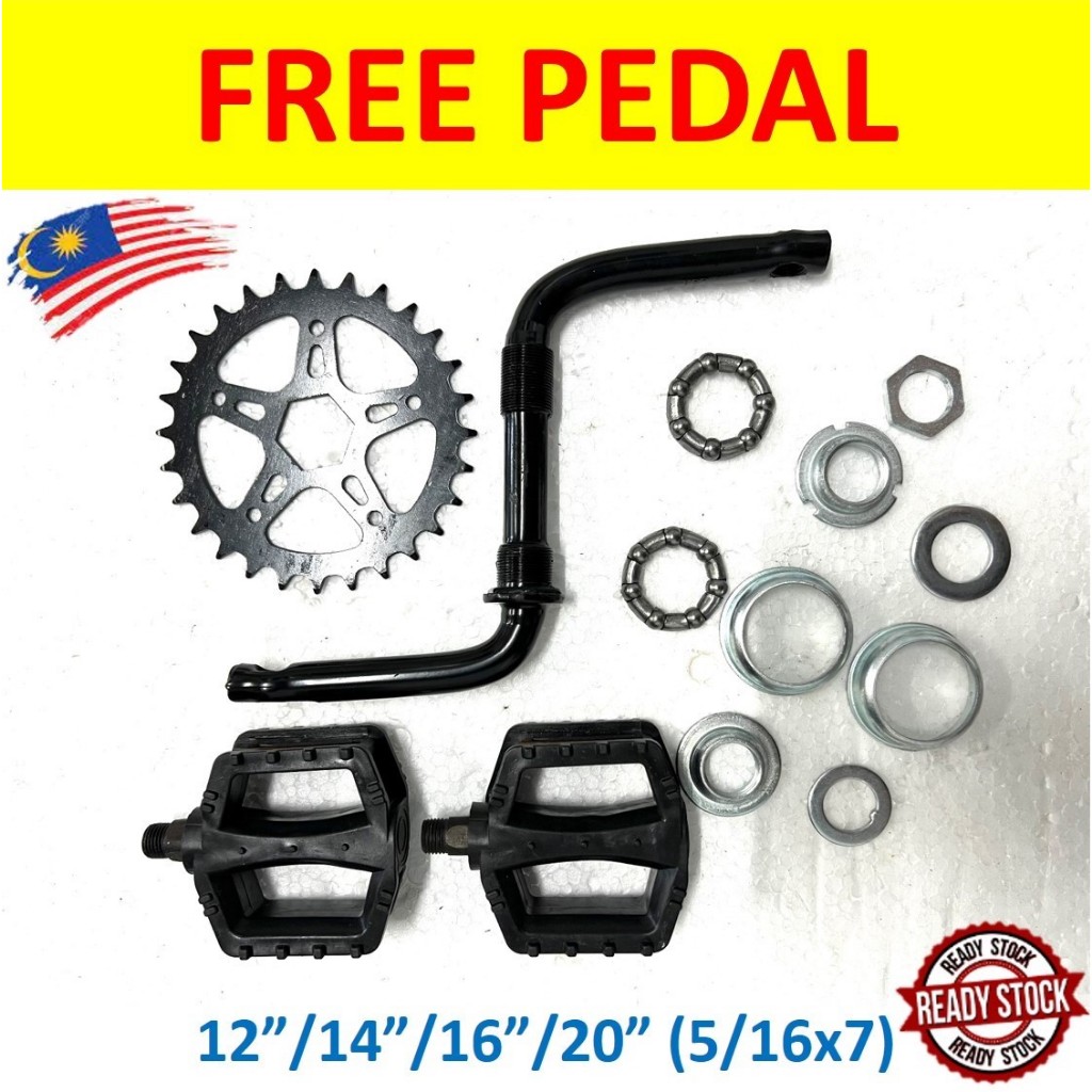 OPC Crankset SET KAYUH Basikal SAIZ 12" , 14" , 16" , 20" | BB Cupset 5 ...