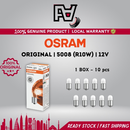 OSRAM Original 12V 5008 | R10W | BA15s | 1BOX(10PCS) | 100% Original ...