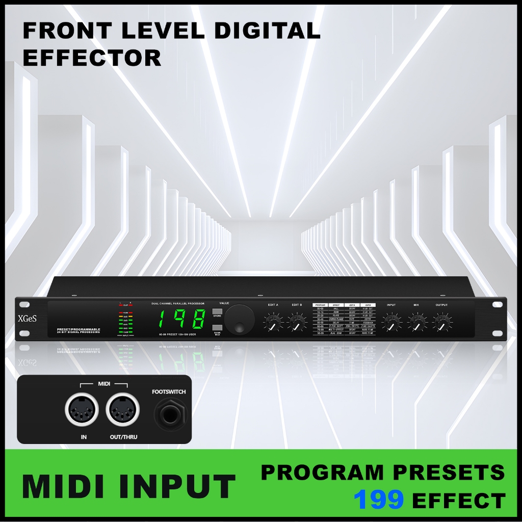 MIC4-2 microverb4 Professional effectorbuilt-in DSP99 pre-effector ...