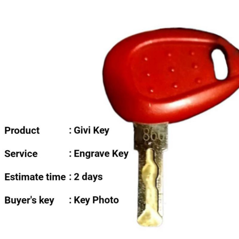 GIVI key cut with key photo | Shopee Malaysia