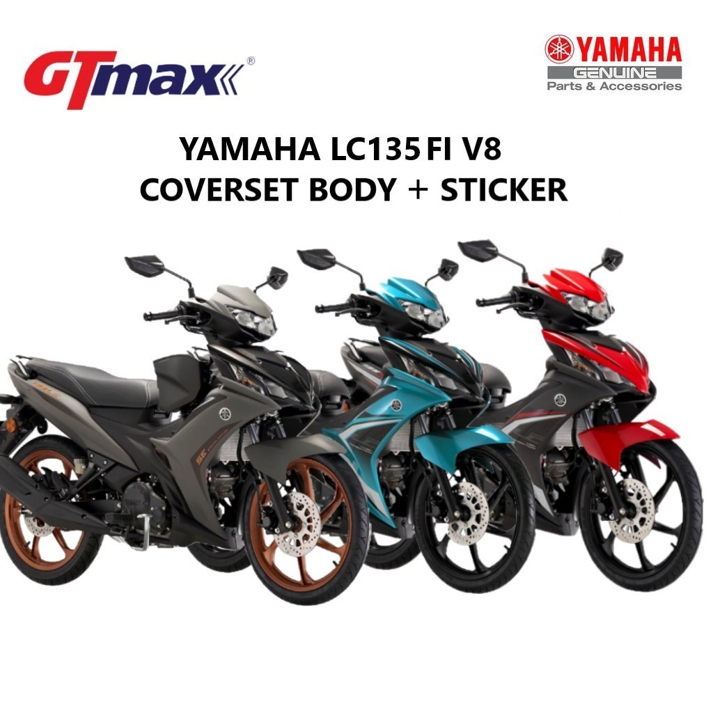 ORIGINAL YAMAHA LC 135 Fi V8 BODY COVER SET ORIGINAL HONG LEONG YAMAHA LC135 V8 COVERSET ...