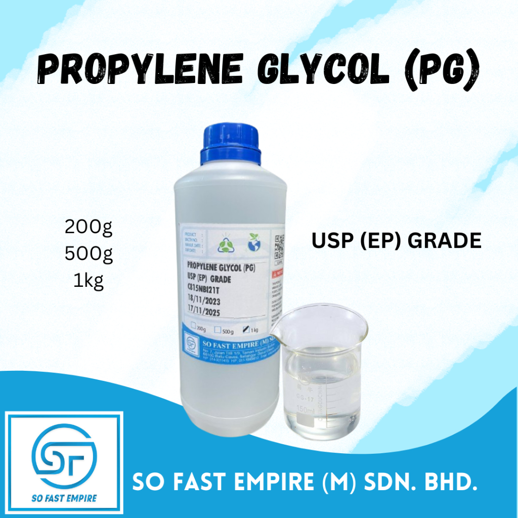 Propylene Glycol (PG) / Food Grade, Cosmetics 200g / 500g / 1kg ...