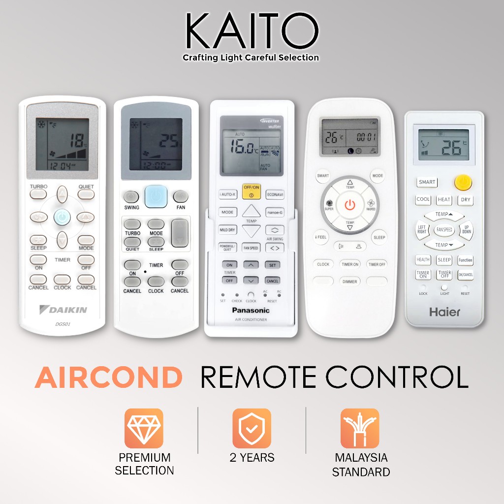 Remote Aircond Daikin York Acson Hisense Haier Panasonic Aircond Remote ...