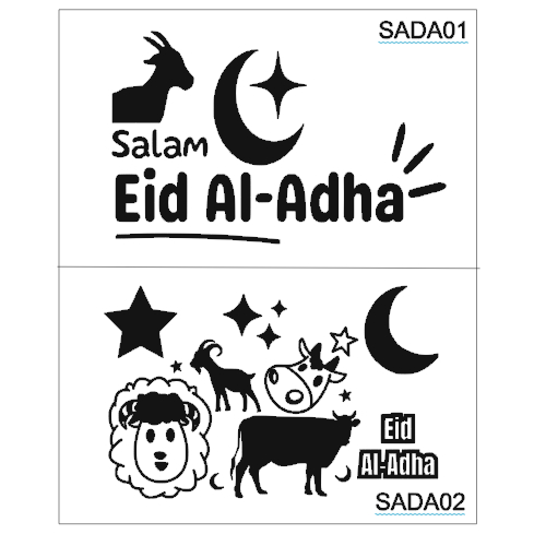 STICKER SELAMAT HARI RAYA AIDILADHA/SALAM AIDILADHA/EID AL-ADHA - [SIZE ...