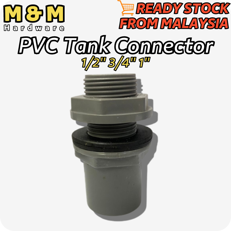 PVC BBB Fitting Tank Connector Grey Pipe 15mm 20mm 25mm | Shopee Malaysia