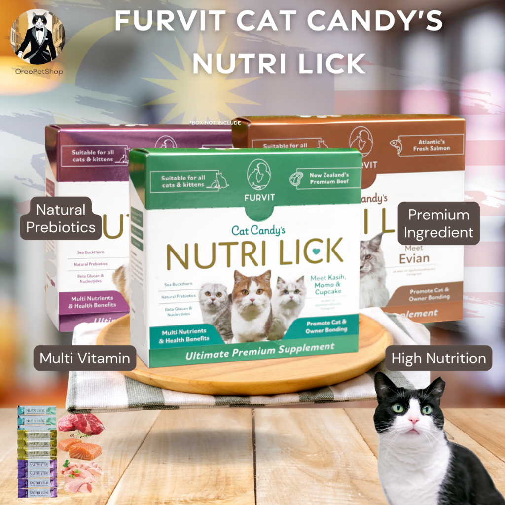 FurvitPet NUTRI LICK Cat Candy Vitamin Jajan Kucing Pet Snack Food ...