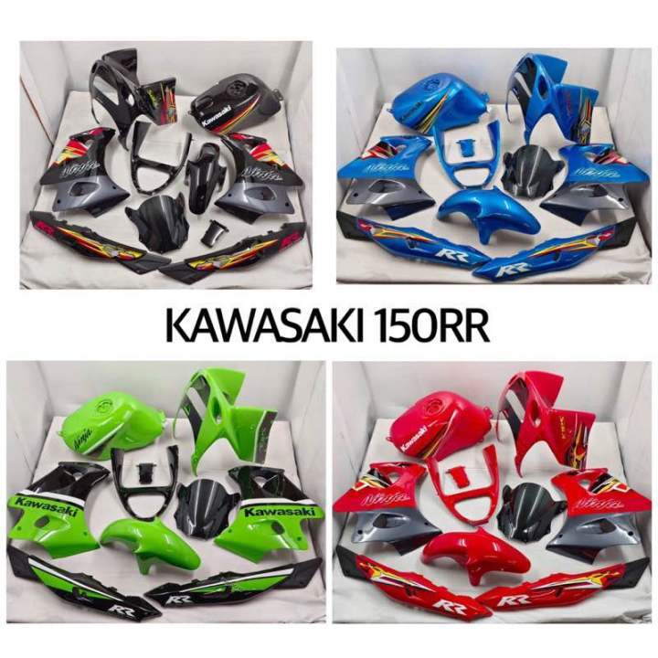 KAWASAKI NINJA RR150 KRR ZX150 DOUBLE R KENJI INDON BODY COVER SET ...
