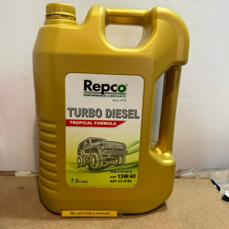 REPCO TURBO DISEL SEMI SYNTHETIC SAE 15W40 API-CI-4/SL 7.5Liter | Shopee Malaysia