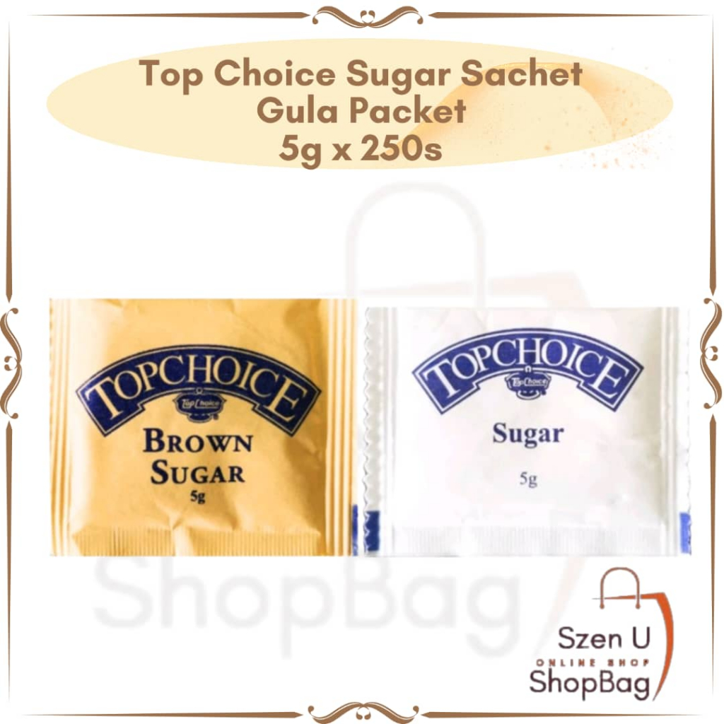 Topchoice Sugar Sachet Gula Paket 5g x 250s | Shopee Malaysia