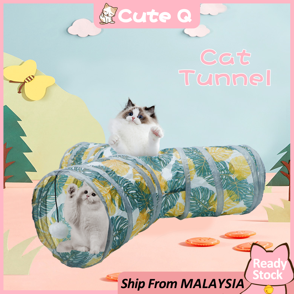 Mainan Kucing Pet Cat Toy Three-channel Tunnel Pet Crinkly Train Tunnel ...