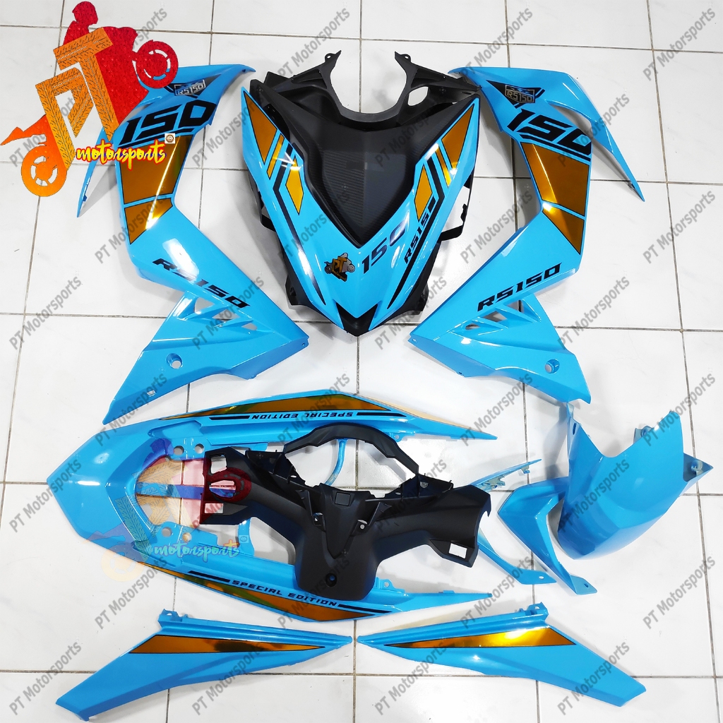 Honda RS150 RS 150 Cover Set Body Coverset Sky Blue Carbon Pelangi ...