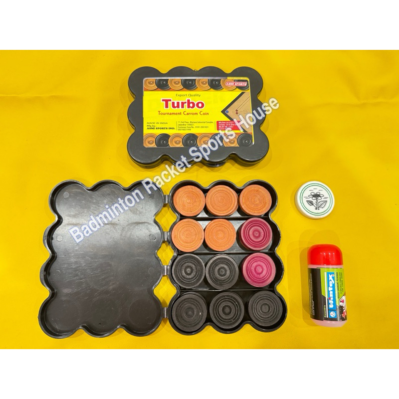 Champion/ French Tournament Carrom men (3in1) Carrom Seed + Carrom ...