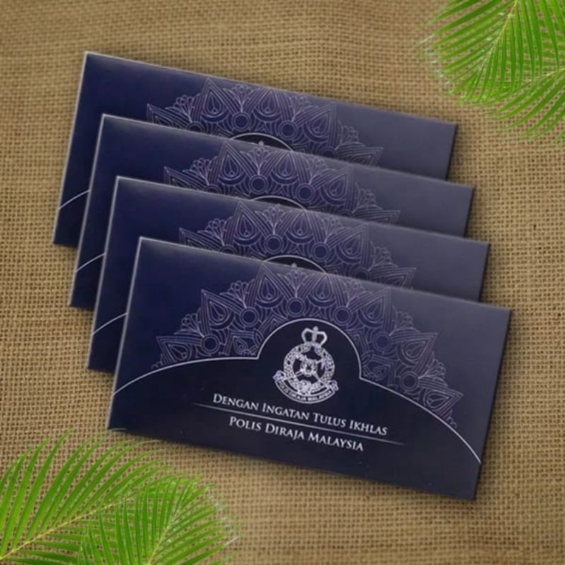 Sampul Duit Raya Edisi Logo PDRM 2024 (20 PCS) | Shopee Malaysia
