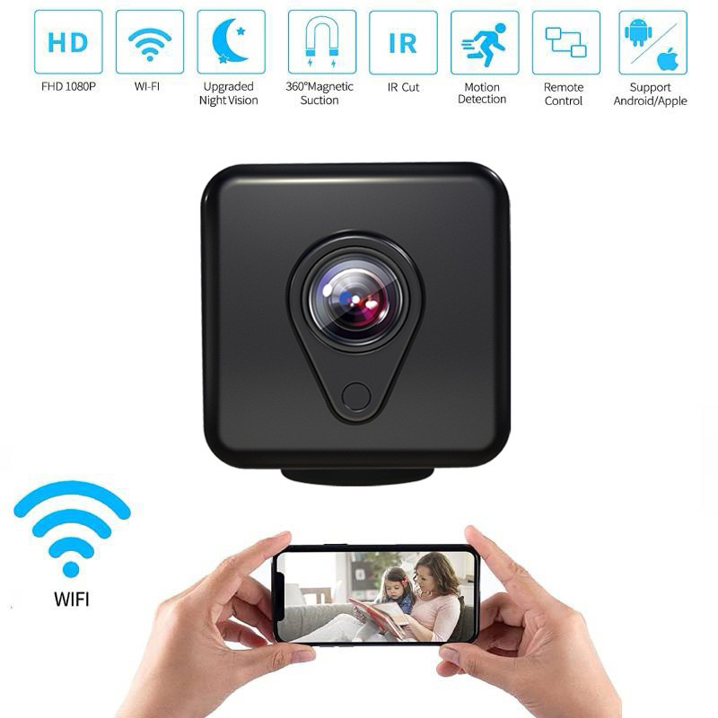 Mini Spy Camera Magnetic with Long Built-in Battery 6 Hour Night Vision ...