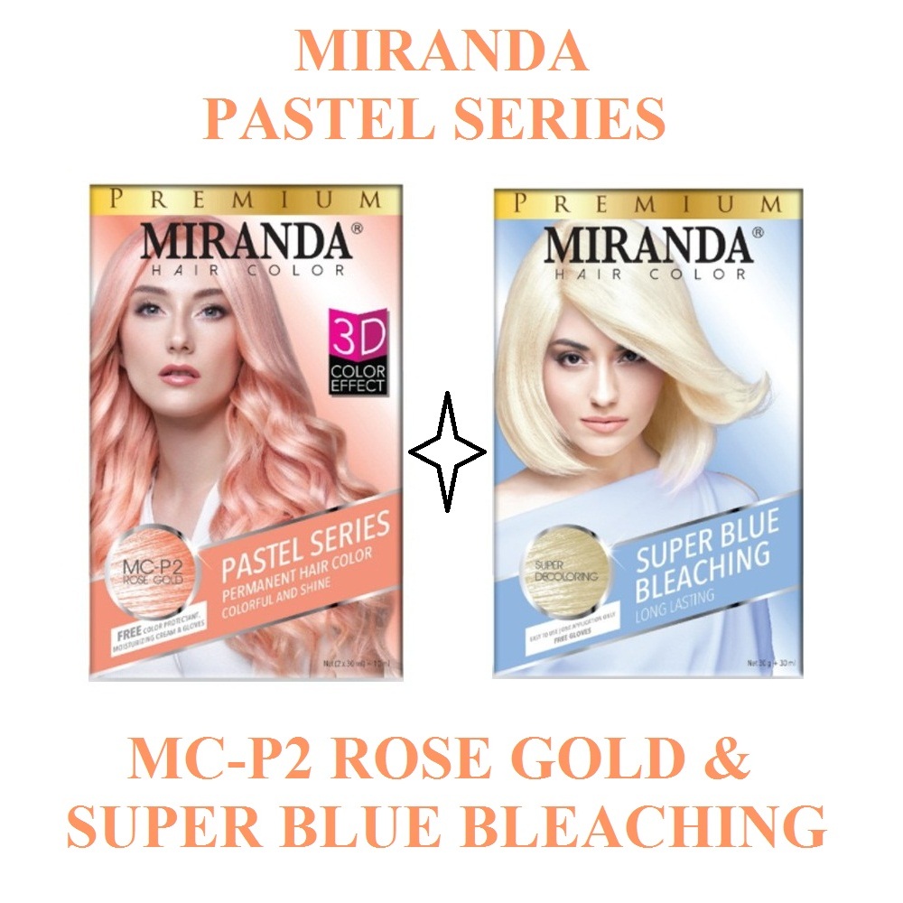 MIRANDA MC-2 rose glod & super blue bleaching | Shopee Malaysia
