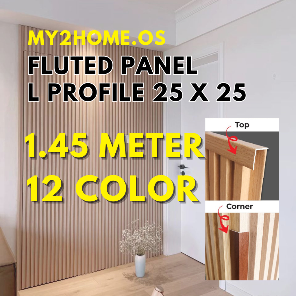 1.45 meter L PROFILE Fluted wall panel WPC Fluted Panel PVC Wood Strip ...