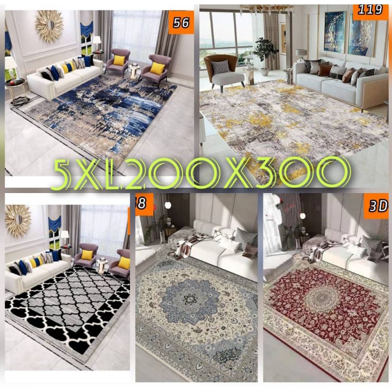 promosi / 5xL 200X300Cm / modern home decor carpet 3D velvet carpet paling besar | Shopee Malaysia