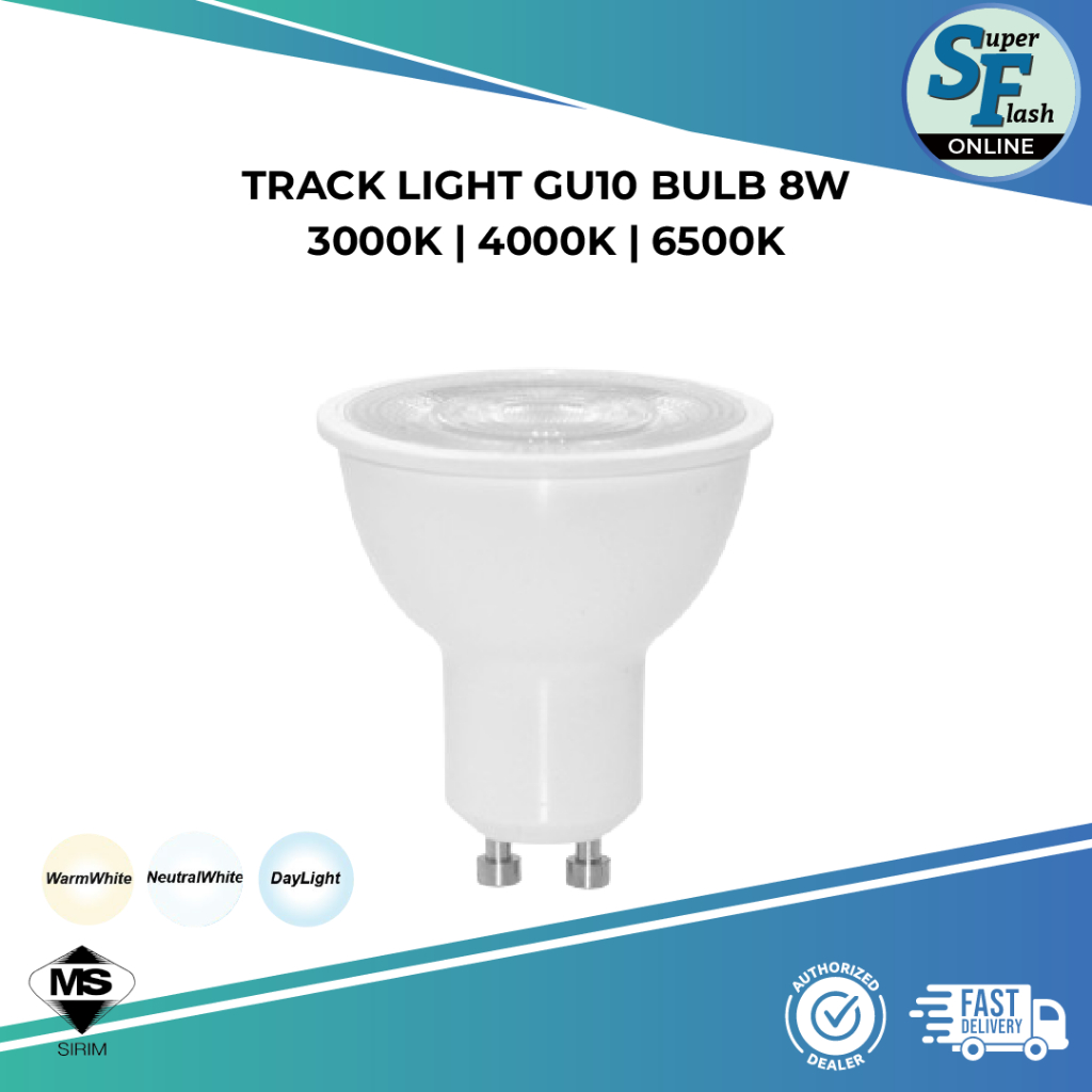 (SIRIM APPROVED) High Quality LED GU10 8W Light Bulb [3000K/4000K/6500K ...